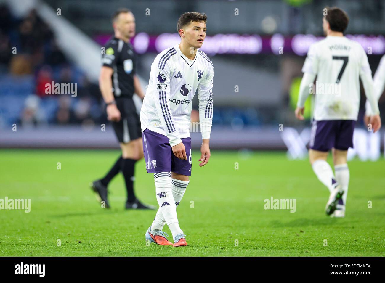 Manchester United midfielder Shea Lacey (61) reacts after shooting at ...