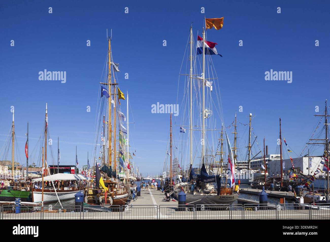 Sailing ships in the New Harbour at the Sail event, Bremerhaven, Bremen ...