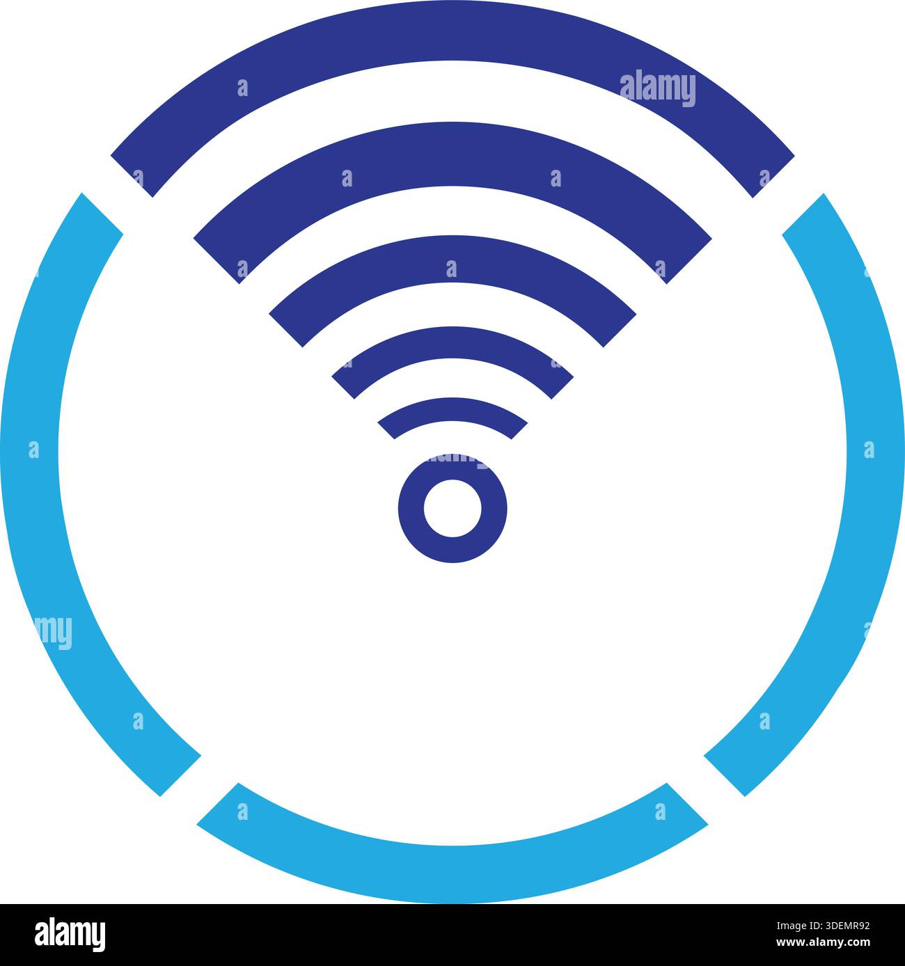 WIFI Signal Circle Logo Template Network Connection Vector Design Stock ...