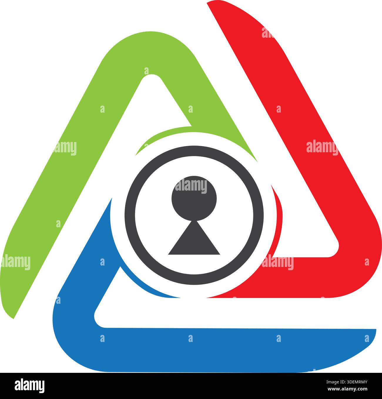 Triangle Connection Secure Logo Design Business Template Vector Icon ...