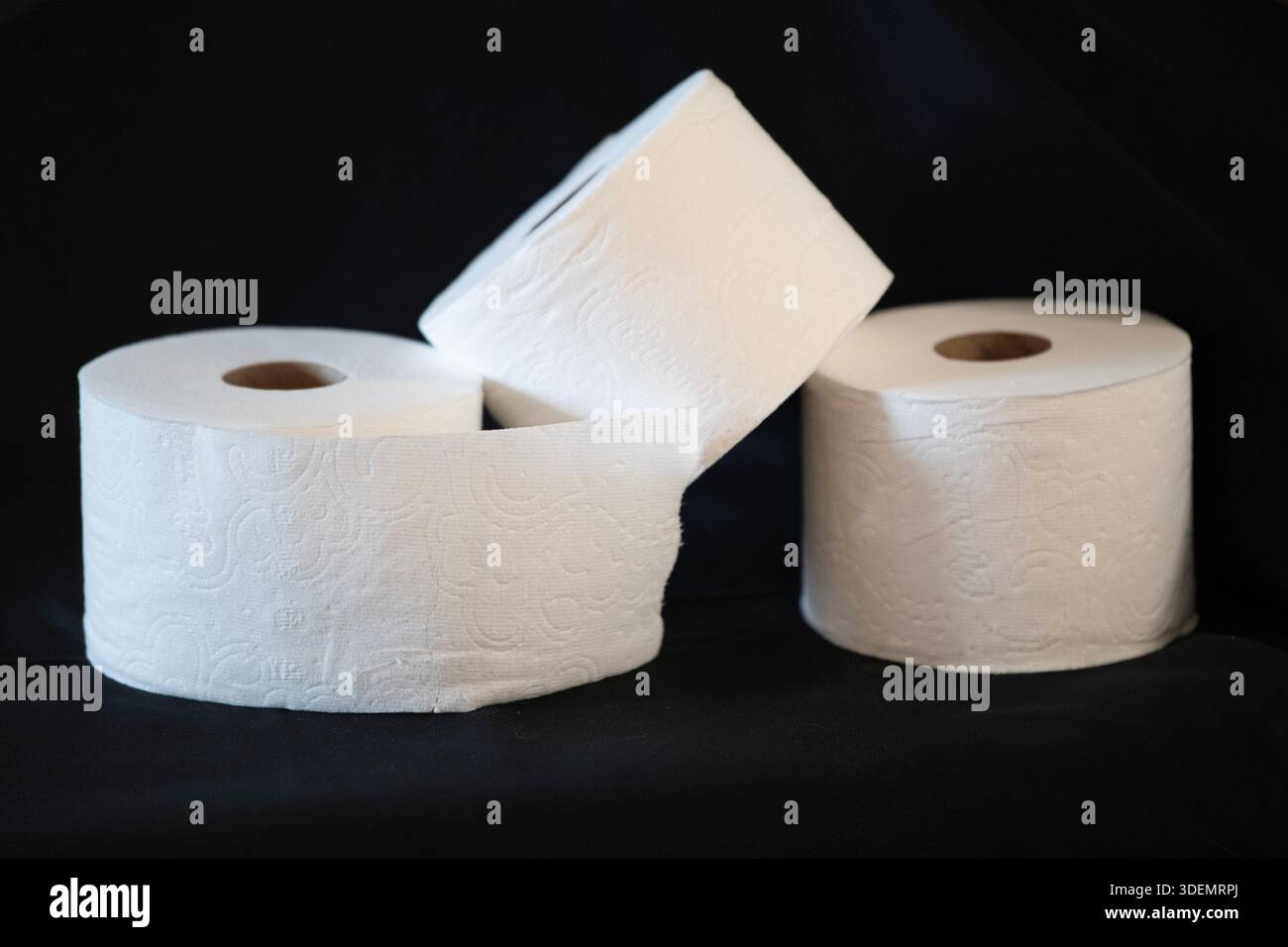 This photo shows stacked toilet paper in Arlington, Va., Jan. 3, 2026 ...