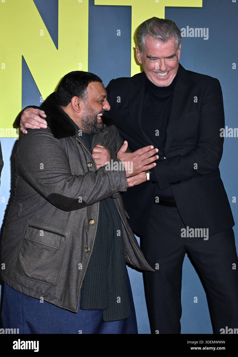 Prince Naseem Hamed and Pierce Brosnan attends "Giant" UK Gala ...
