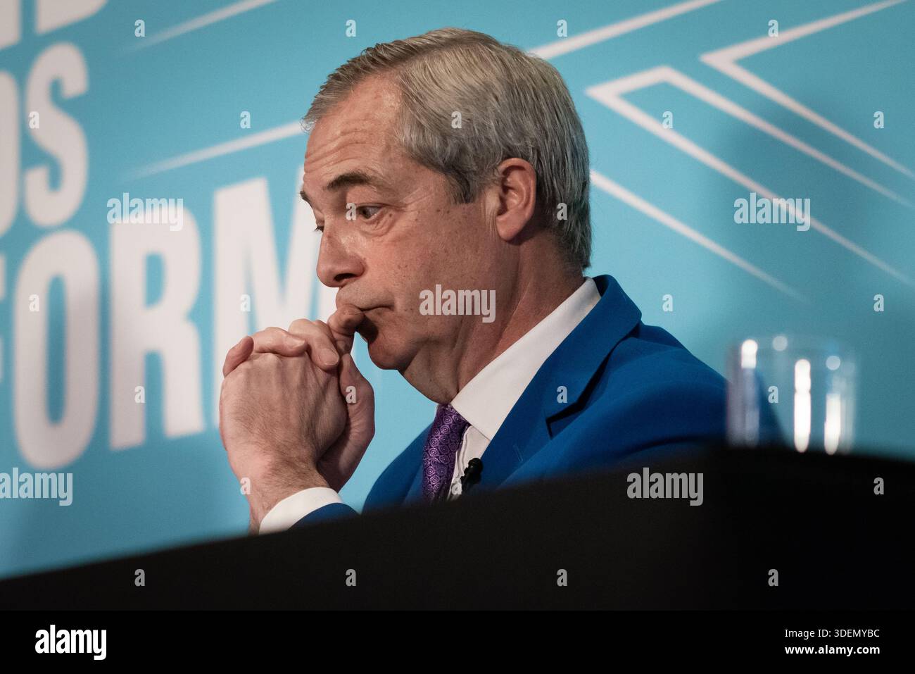 London, UK. 7th January 2026. Reform UK party leader Nigel Farage ...