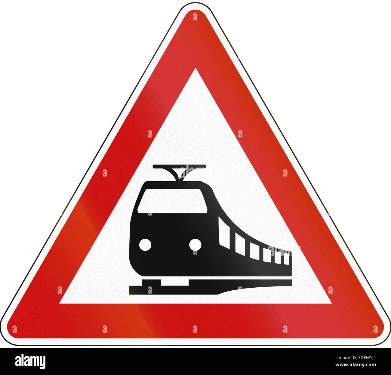 German sign indicating an unmanned railway crossing Stock Photo - Alamy
