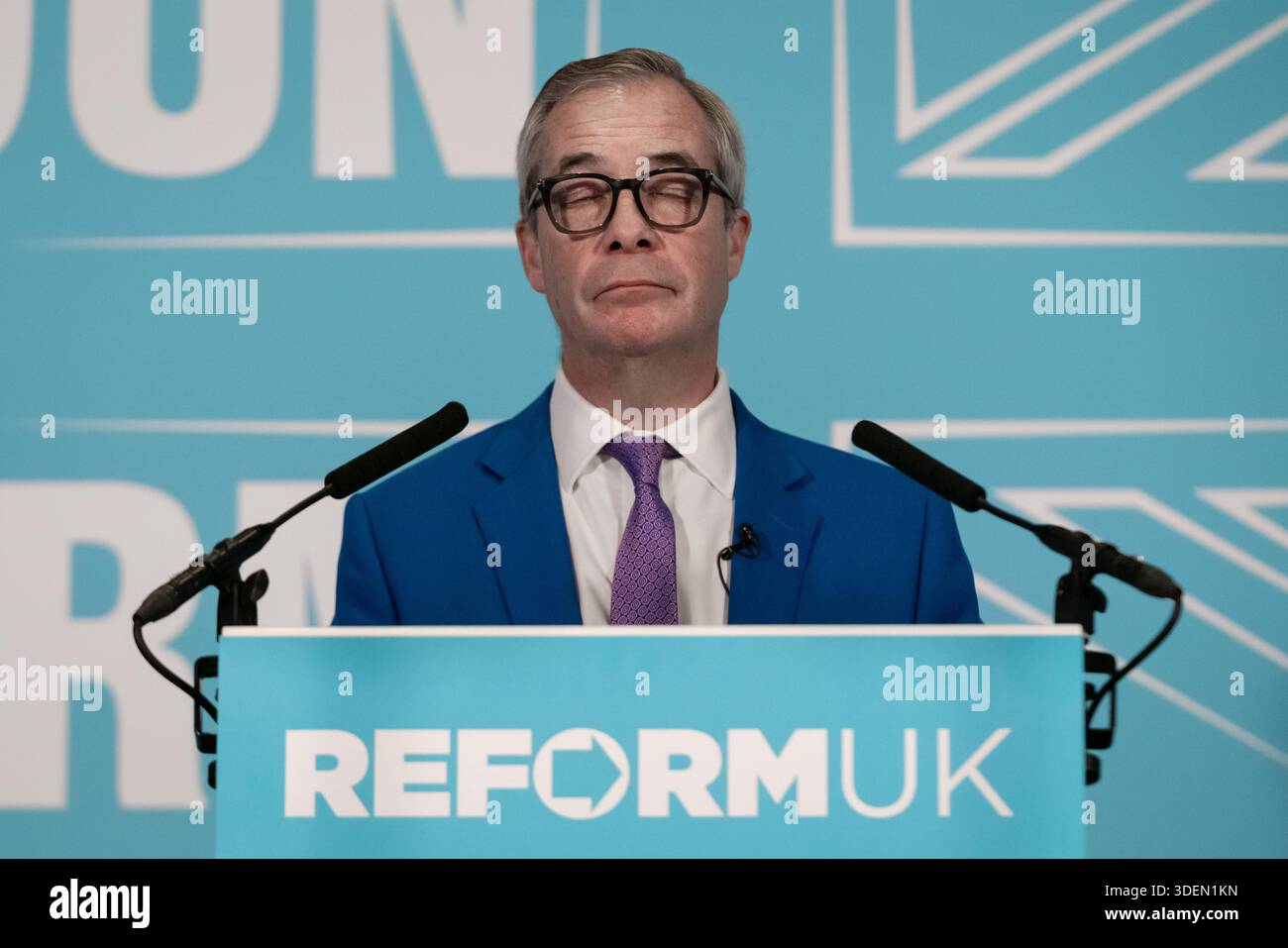 London, UK. 7th January 2026. Reform UK party leader Nigel Farage ...