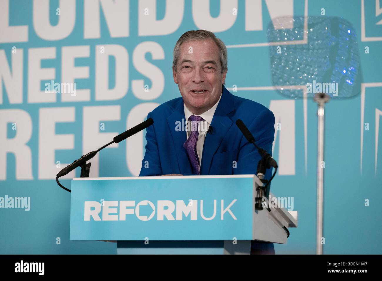 London, UK. 7th January 2026. Reform UK party leader Nigel Farage ...