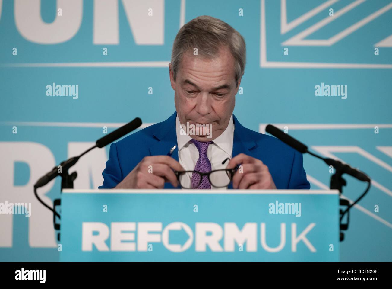 London, UK. 7th January 2026. Reform UK party leader Nigel Farage ...