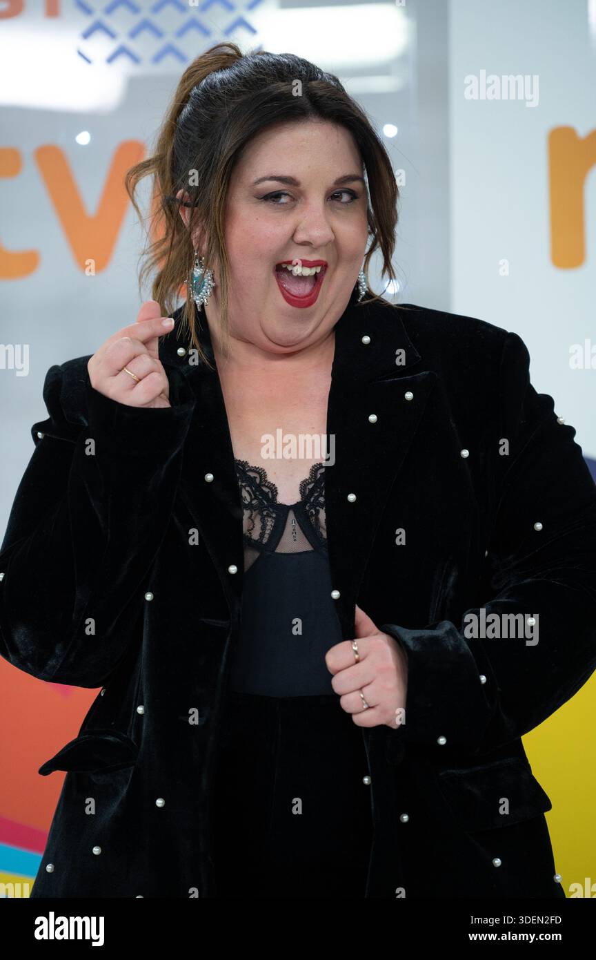 Lalachus during a presentation of The festival Benidorm Fest at Torre ...