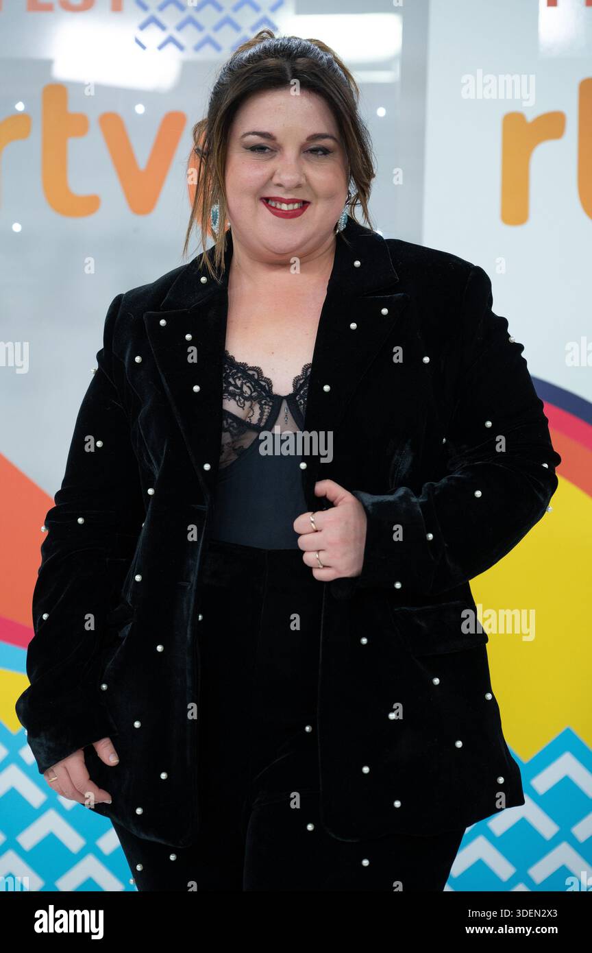 Lalachus during a presentation of The festival Benidorm Fest at Torre ...