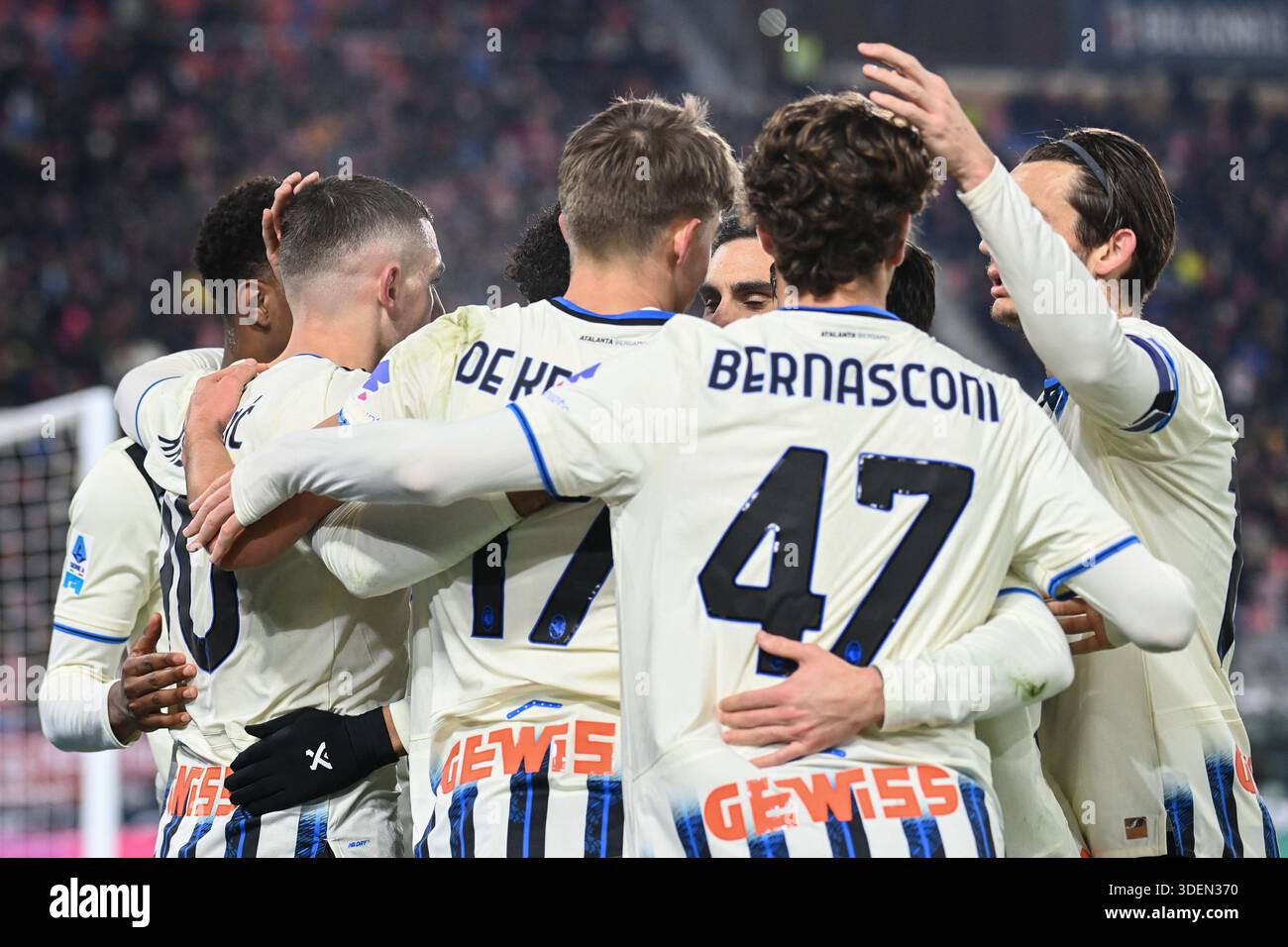 Krstovic Nikola (Atalanta Bc) celebrated by his teammate after his goal ...