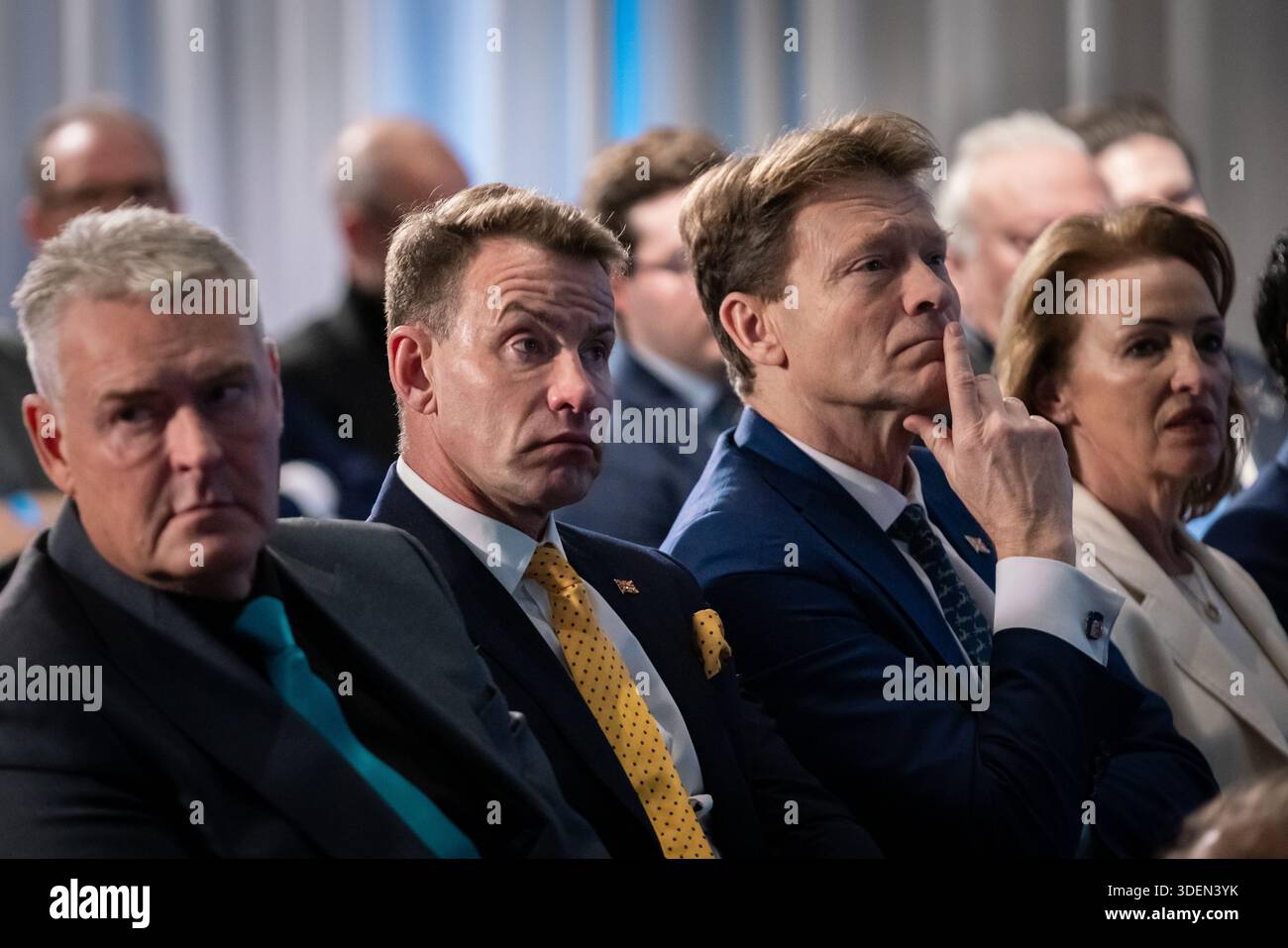 London, UK. 7th January 2026. (L-R) Lee Anderson, David Bull, Richard ...