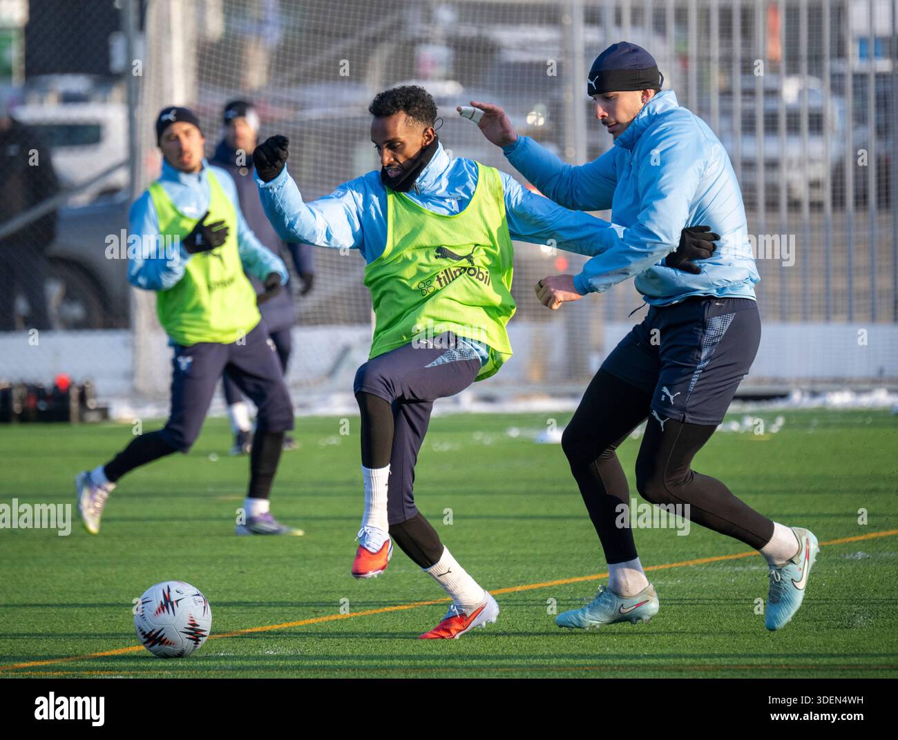 MALMÖ 2026-01-08Taha Ali and Andrej Djuric as Malmö FF men have their ...