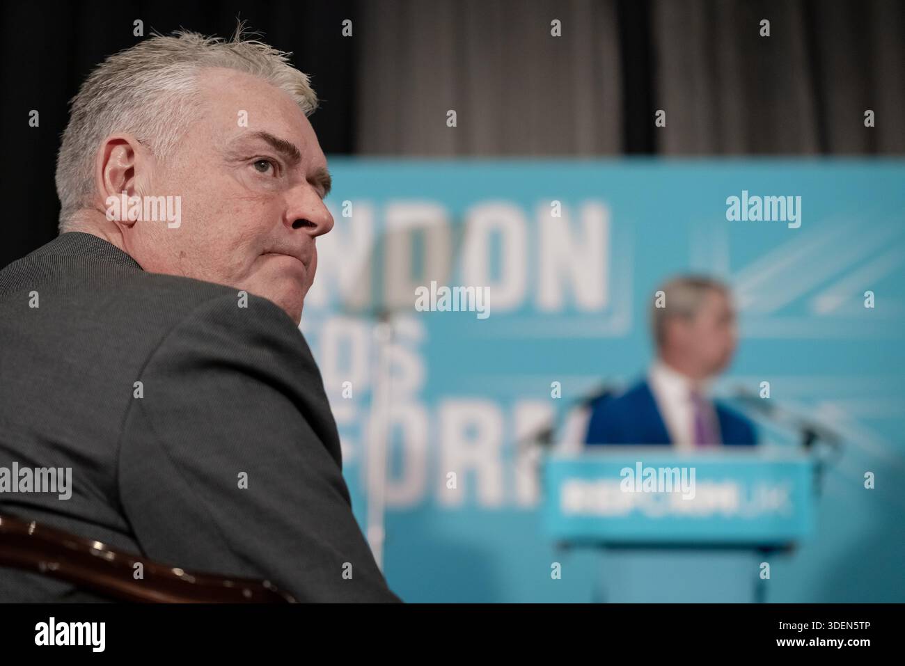 London, UK. 7th January 2026. Lee Anderson (L) attends Reform UK party ...