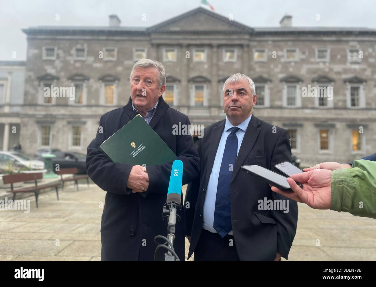 Ministers of State Sean Canney and Kevin Boxer Moran at Leinster House ...