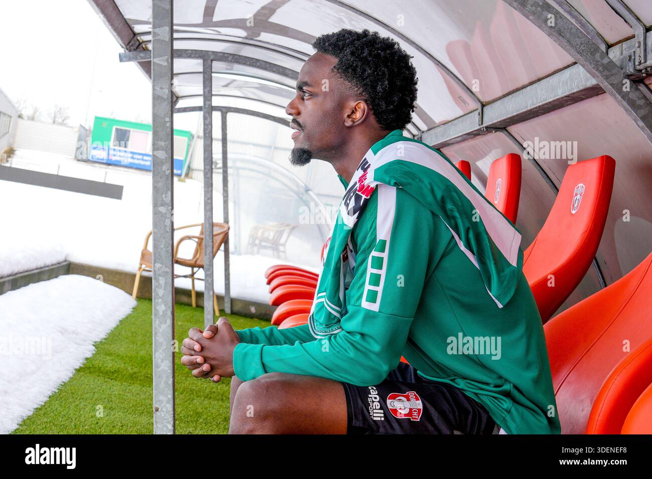 Dordrecht - Bjorn Hardley of FC Dordrecht during the contract signing ...