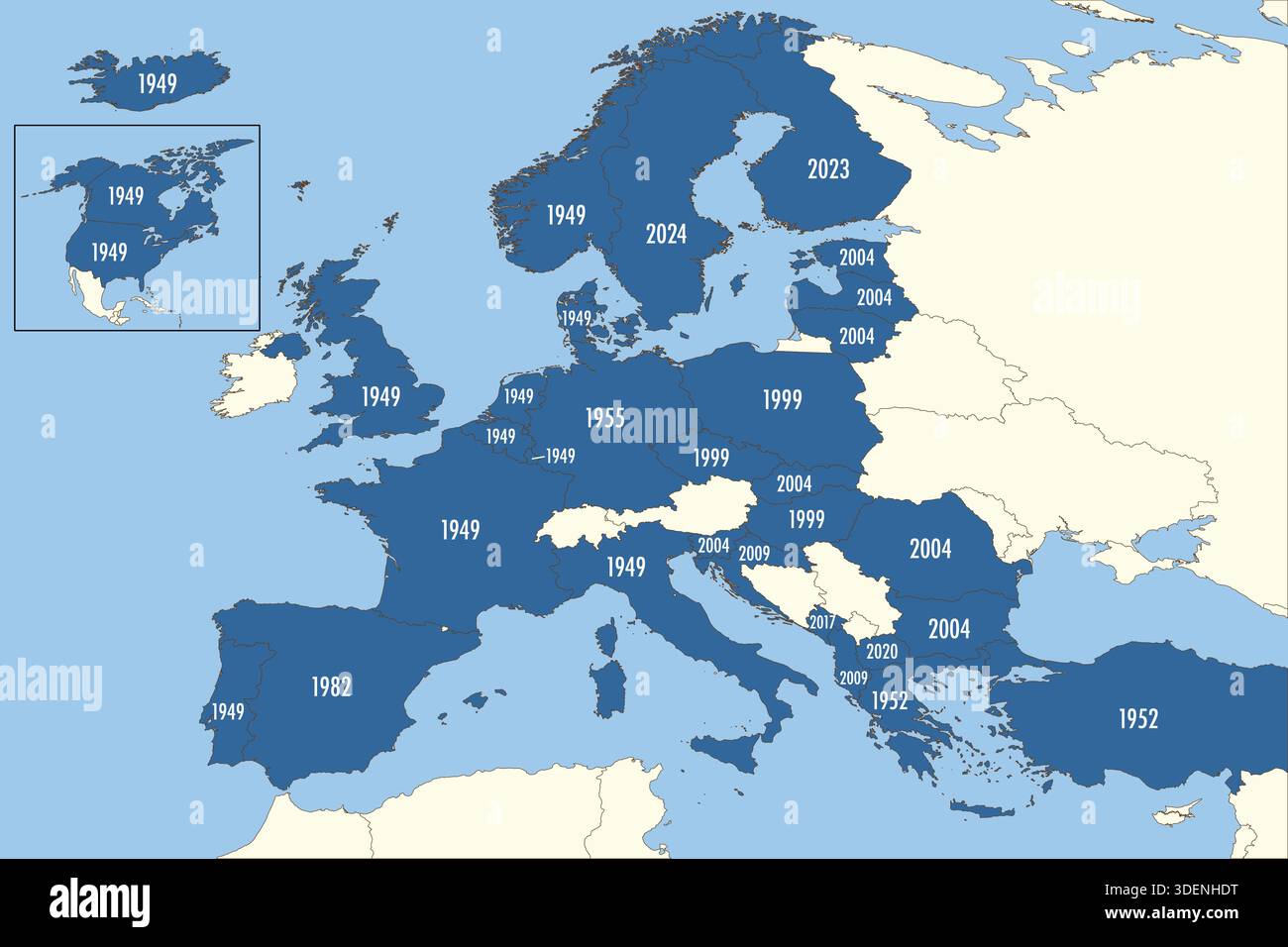Nato countries map hi-res stock photography and images - Alamy