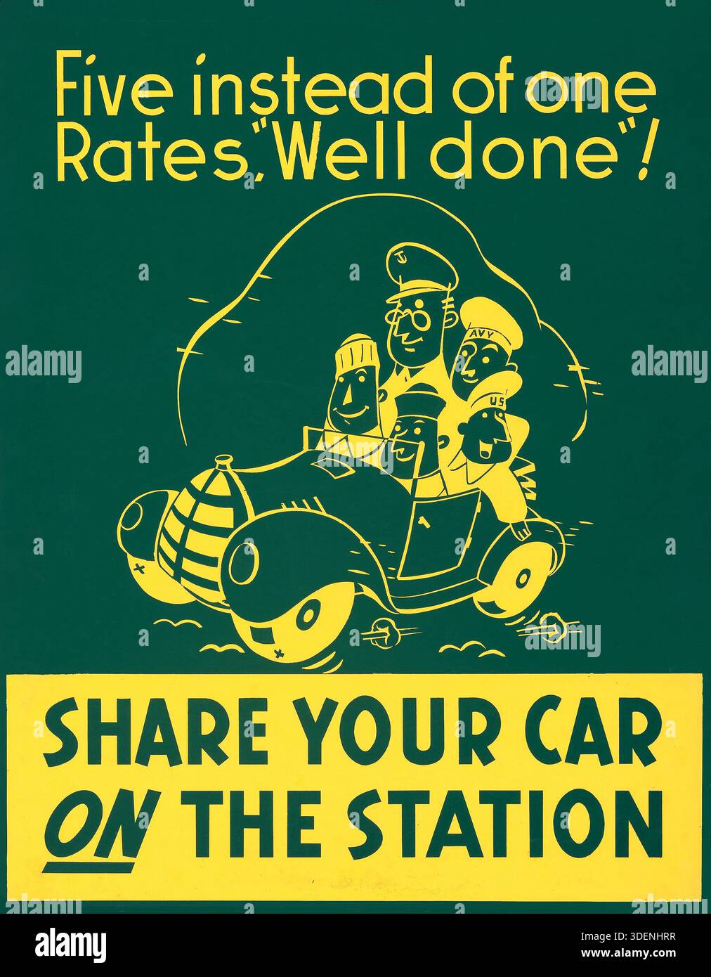 1940s vintage car poster hi-res stock photography and images - Alamy