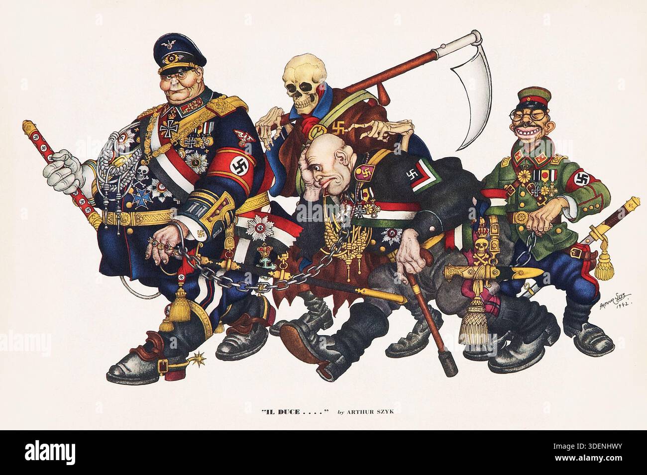 World War II - IL DUCE (Esquire, June 1942) Caricature artwork by ...