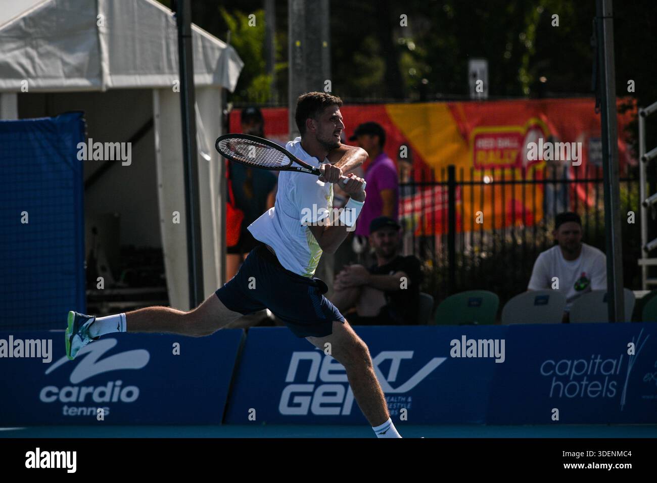 Canberra, Australia. 8 January 2026, player scoring/theme during the ...
