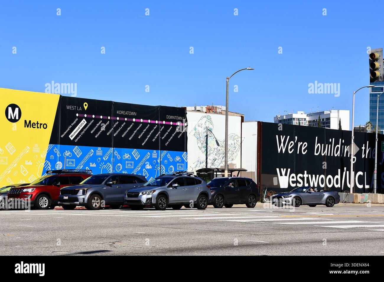 Los Angeles, California: Westwood/UCLA Metro D Line Station under ...