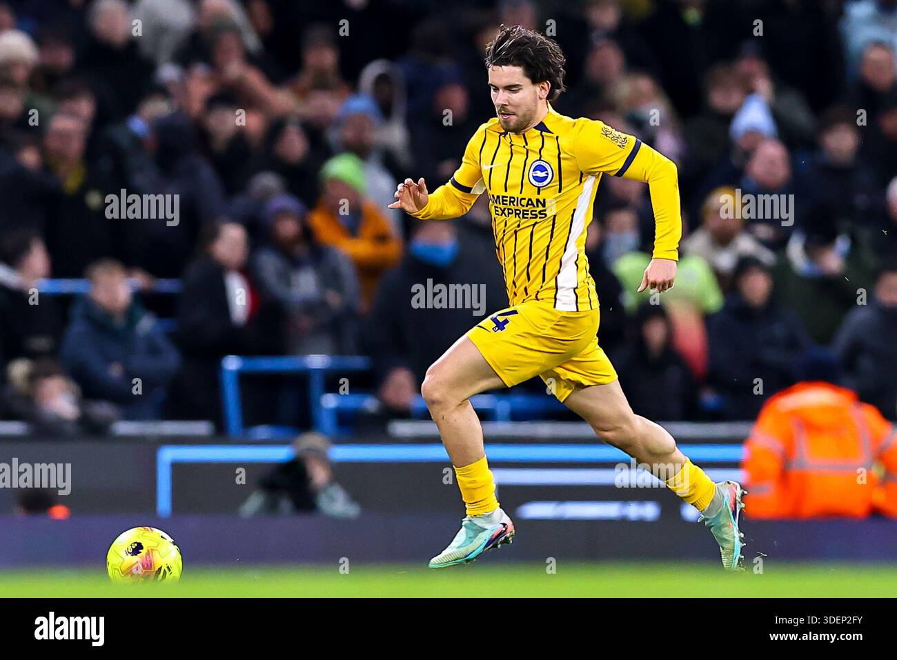 Ferdi Kadıoğlu of Brighton and Hove Albion during the Manchester City v ...