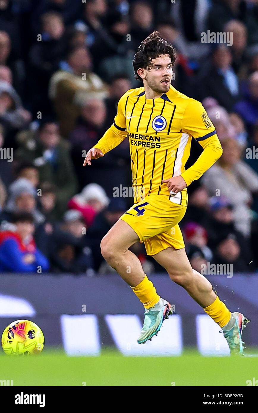 Ferdi Kadıoğlu of Brighton and Hove Albion during the Manchester City v ...