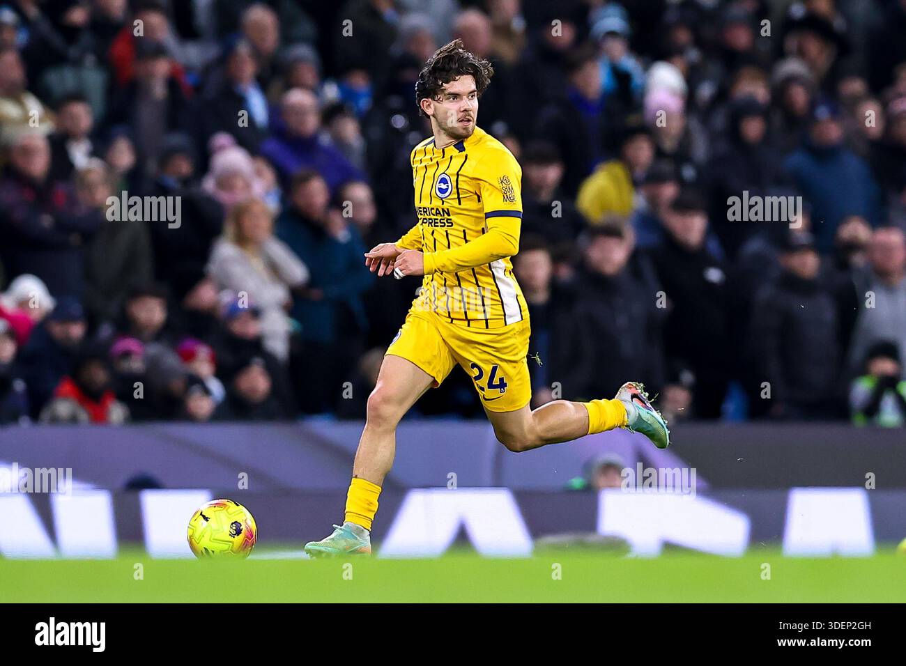 Ferdi Kadıoğlu of Brighton and Hove Albion during the Manchester City v ...