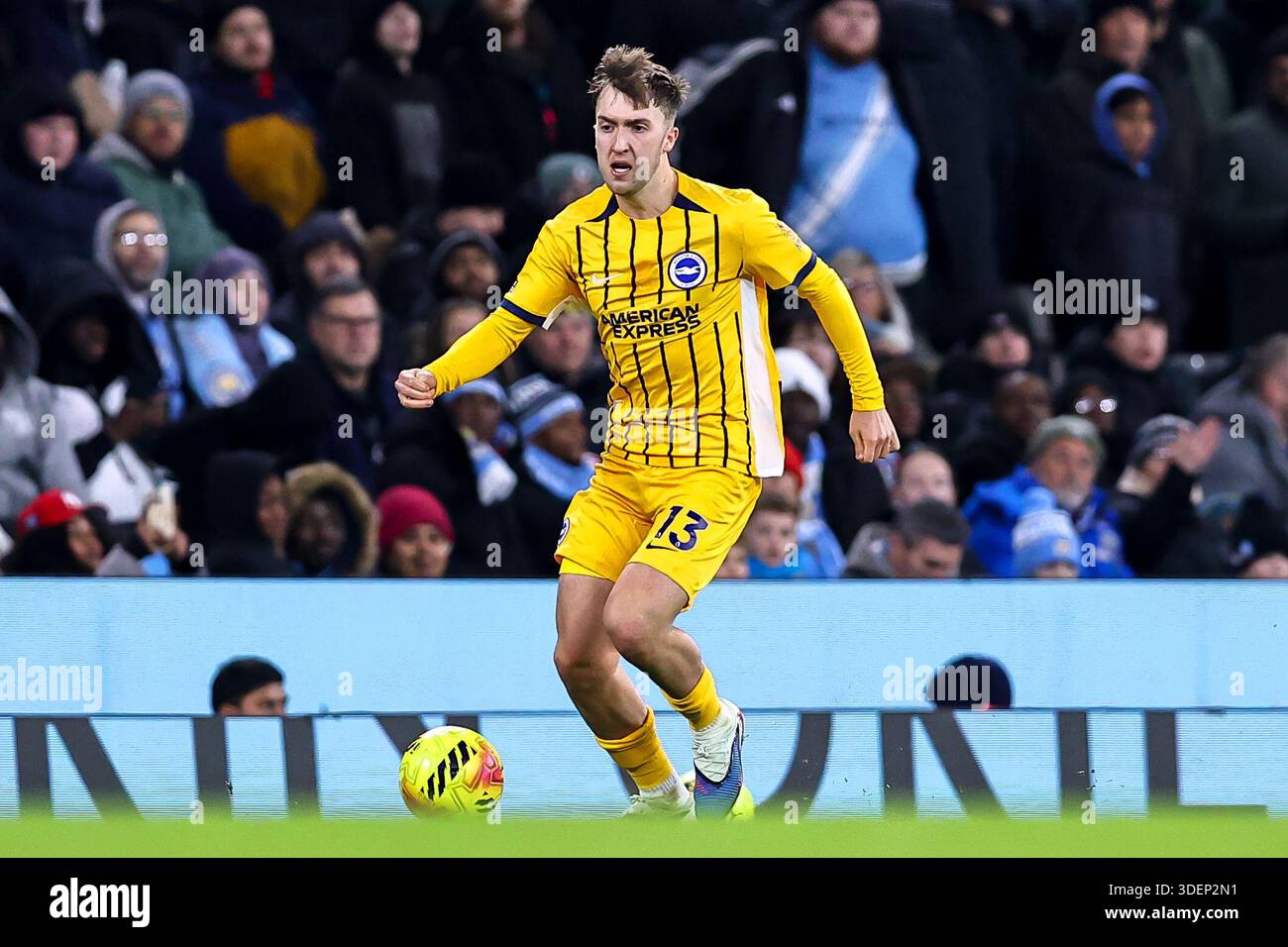Jack Hinshelwood of Brighton and Hove Albion during the Manchester City ...