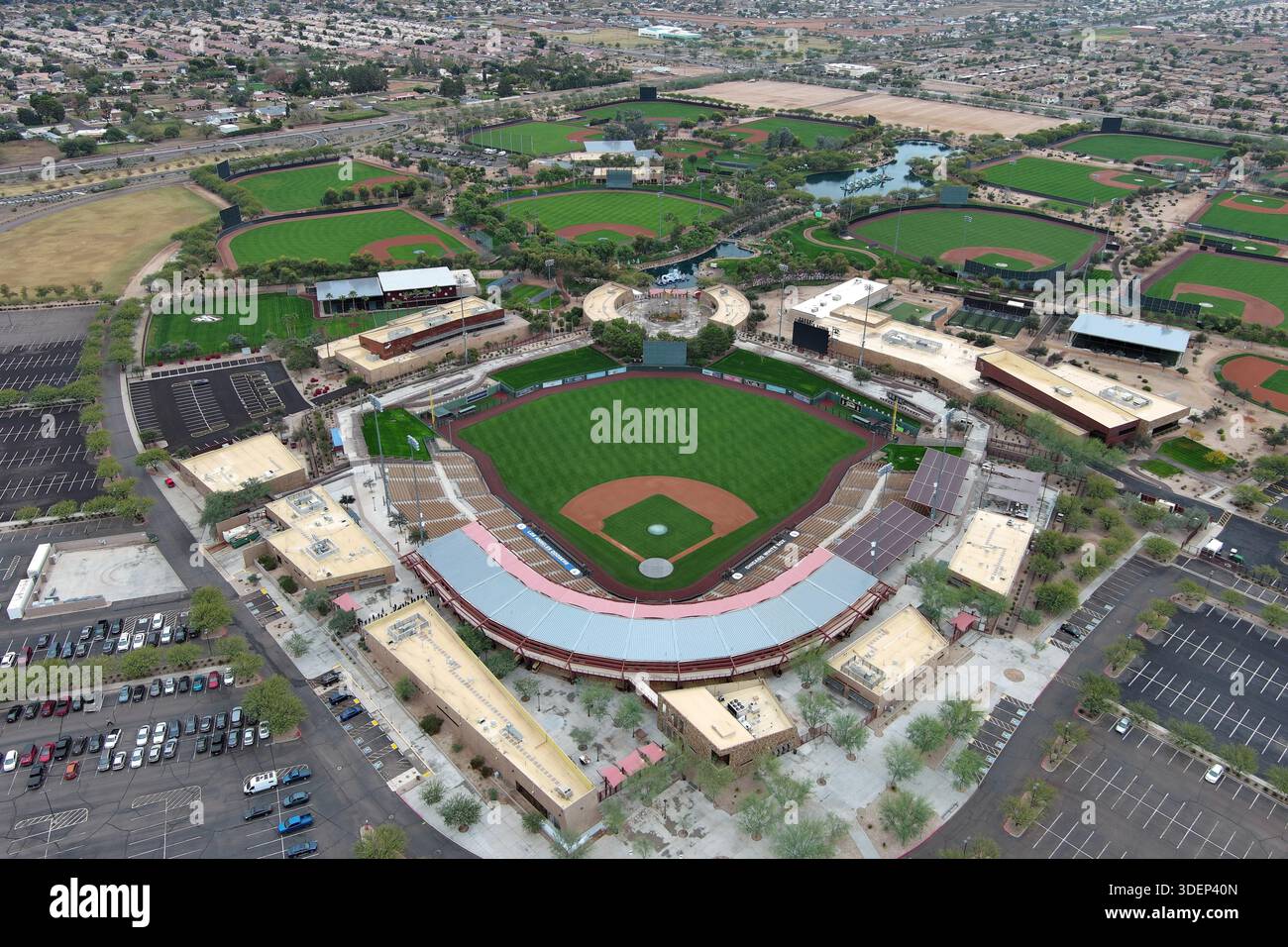 A general overall aerial of Camelback Ranch, Wednesday, January 7, 2026 ...