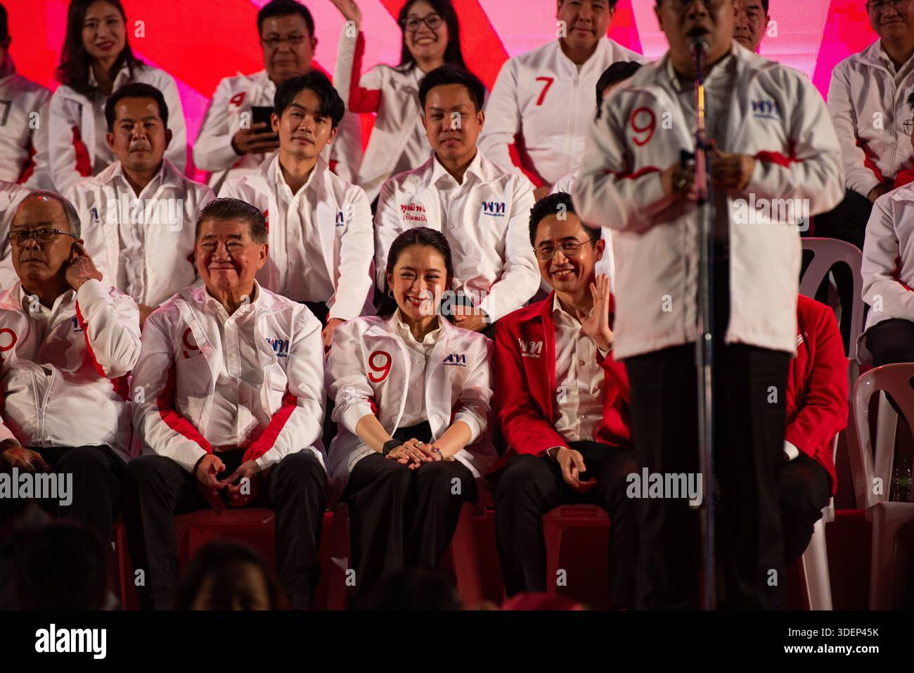 View of atmosphere during a the Pheu Thai Party campaign rally at the ...