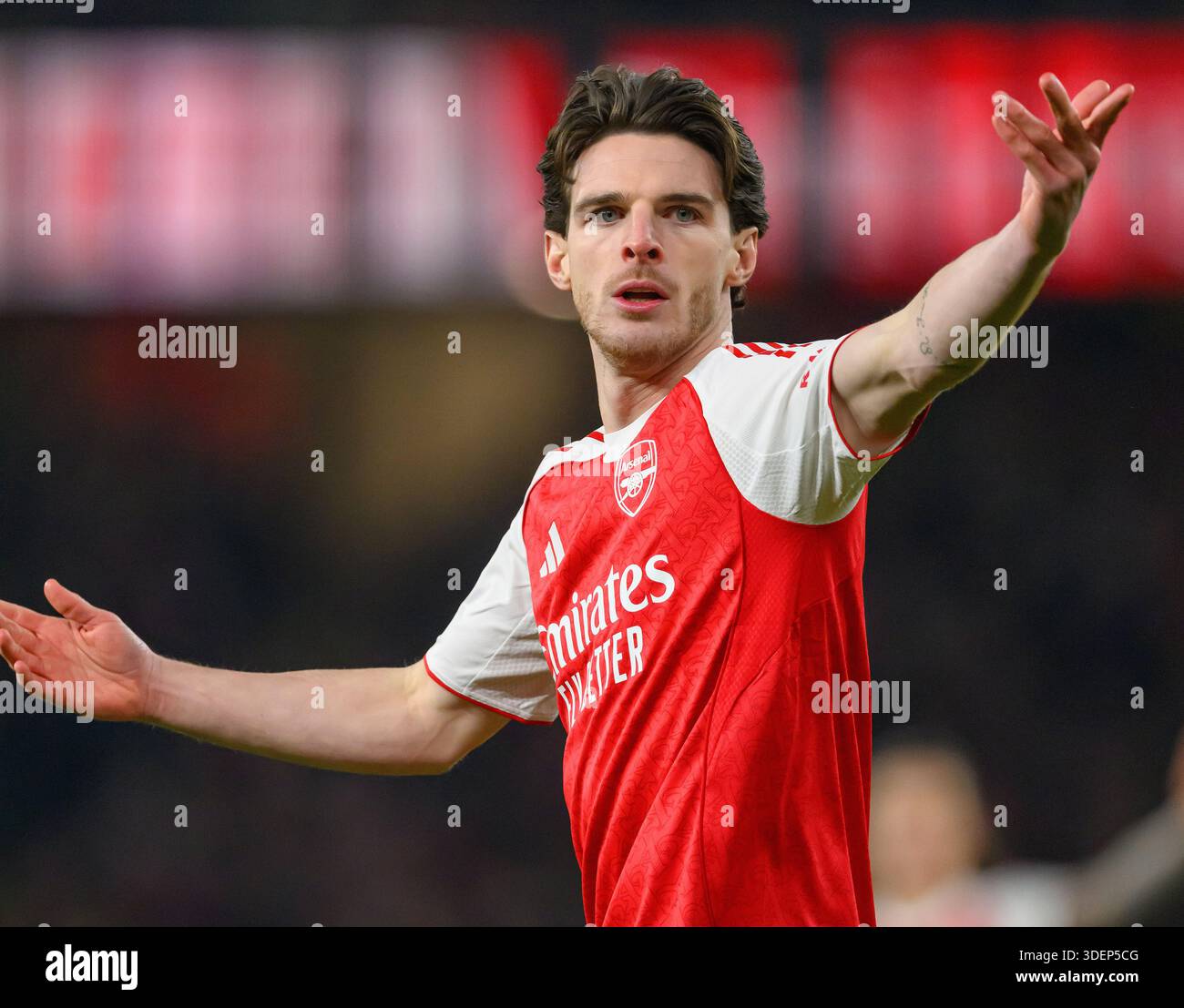 Arsenal v Crystal Palace - Carabao Cup - Emirates Stadium. Declan Rice ...