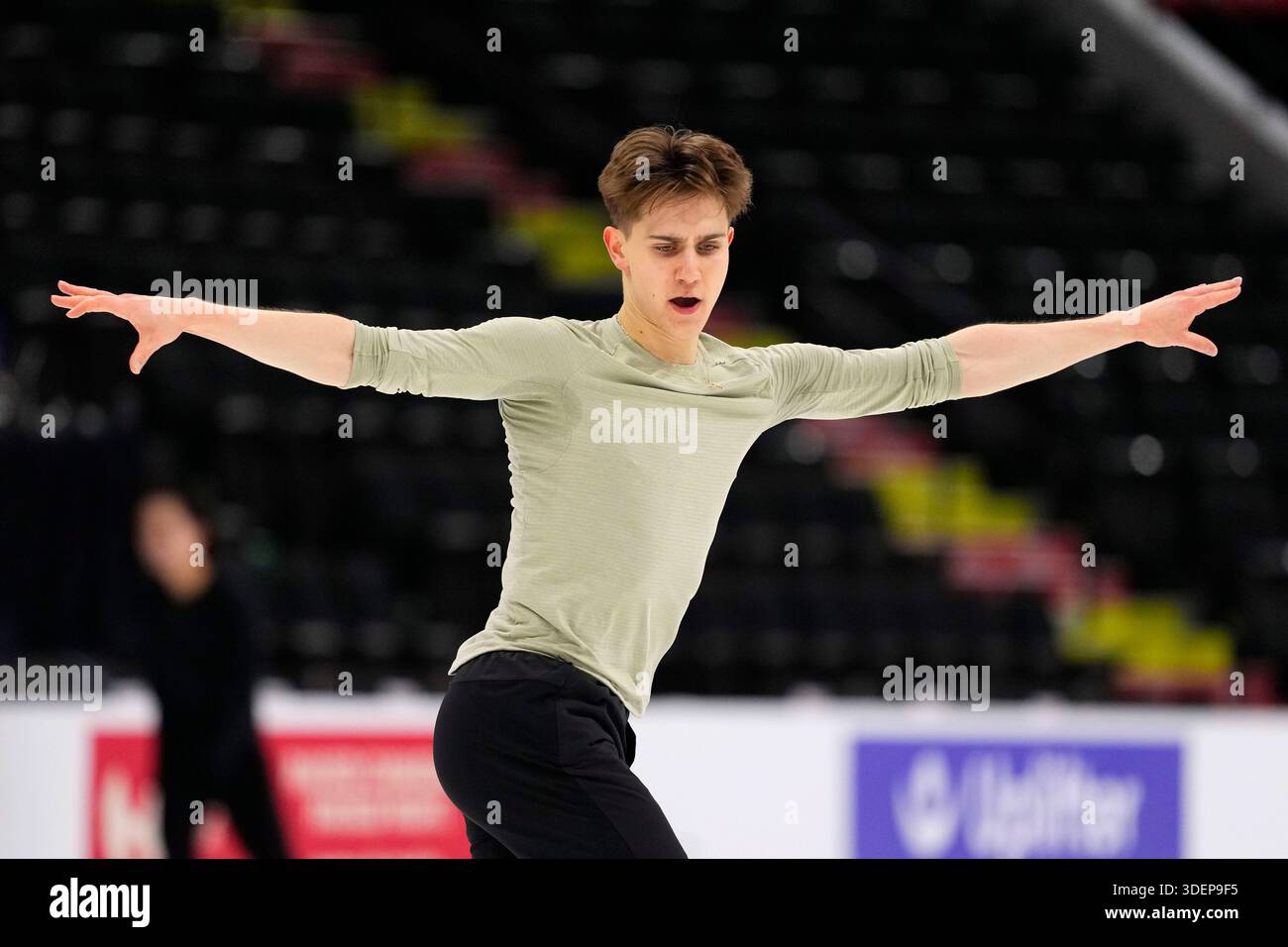 Roman Sadovsky participates in a practice session at the 2026 Canadian ...