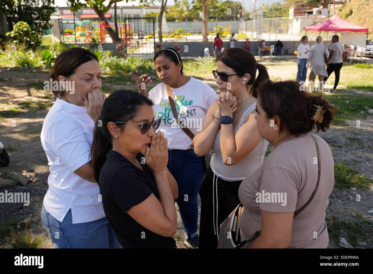 Relatives of political prisoners gather outside the Rodeo I prison in ...