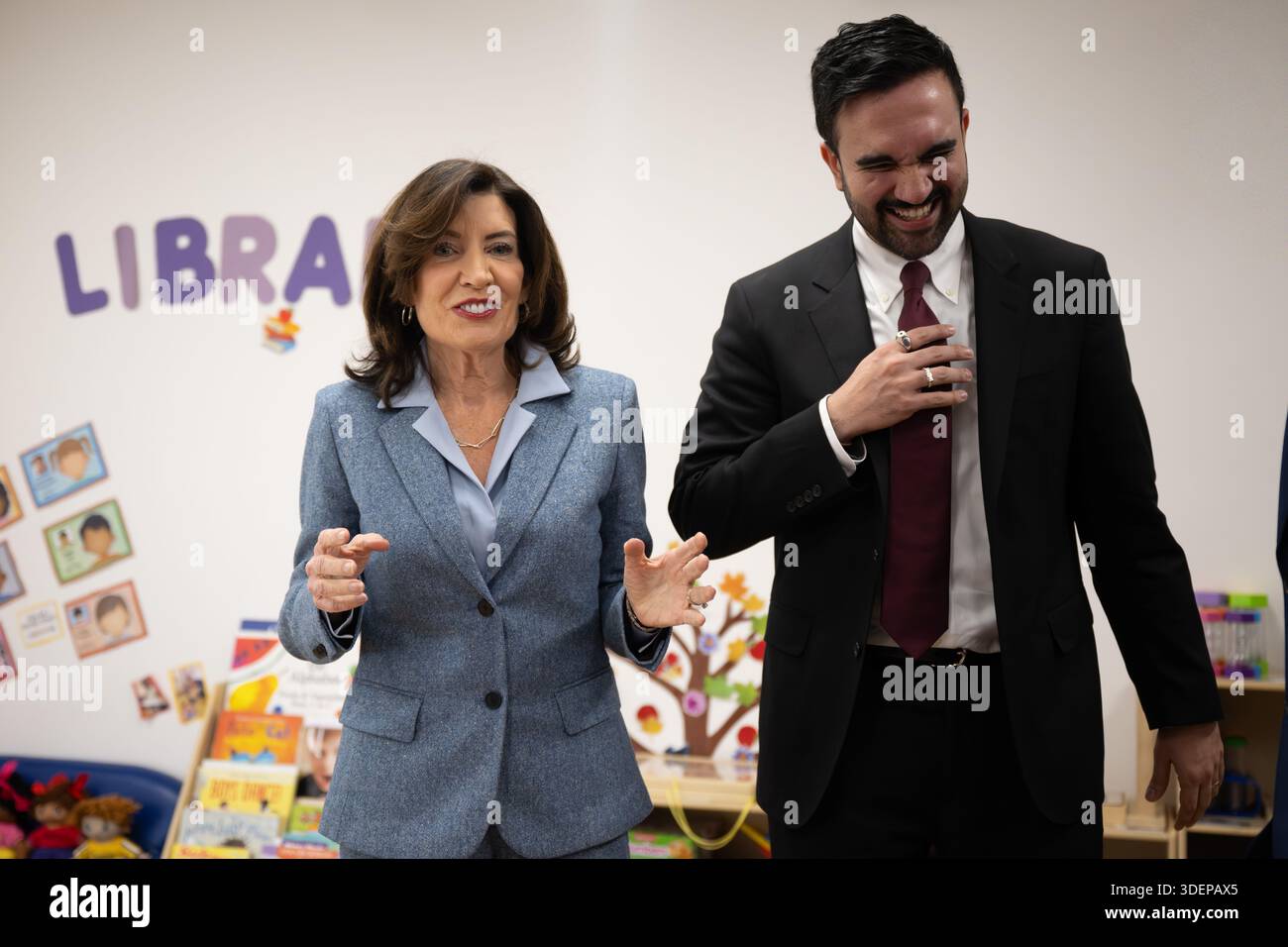 NY Governor Kathy Hochul and NY Mayor Zohran Mamdani unveil the ...