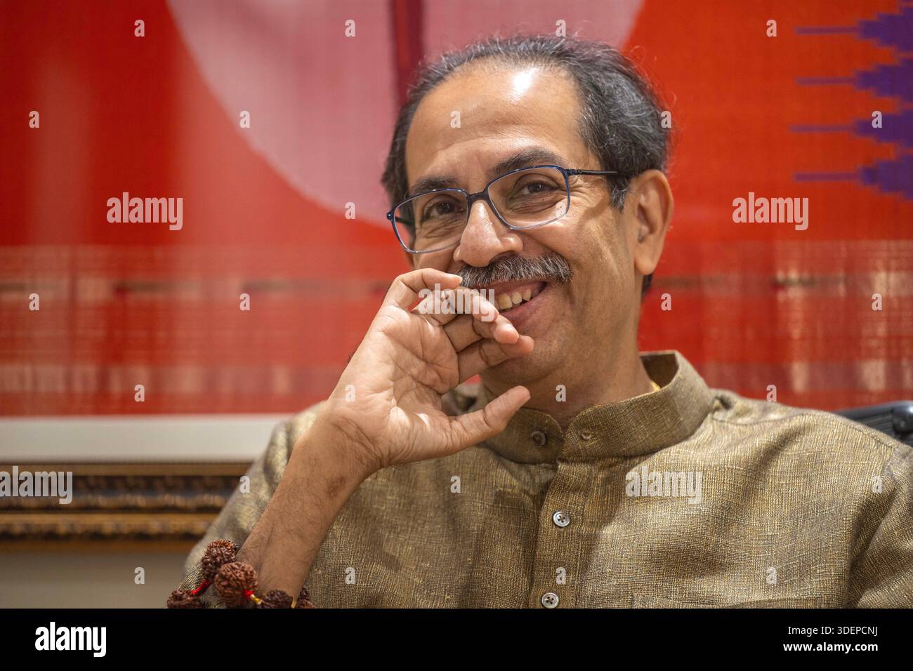 MUMBAI, INDIA - JANUARY 8: Shiv Sena (UBT) chief Uddhav Thackeray ...