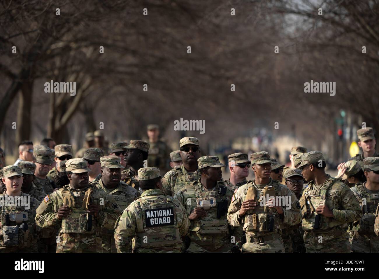 National Guard members gather before the body of Metropolitan Police ...