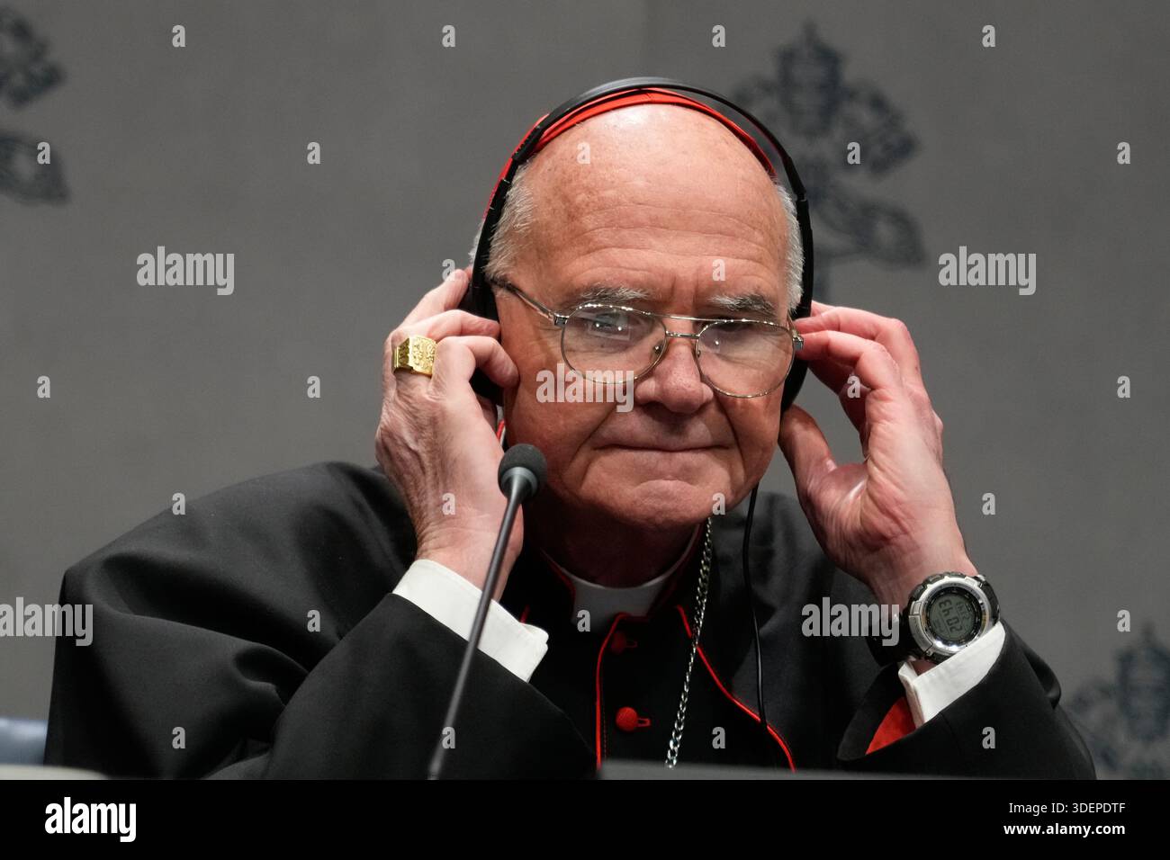 Cardinal Stefen Brislin attends at a press conference at the end of ...