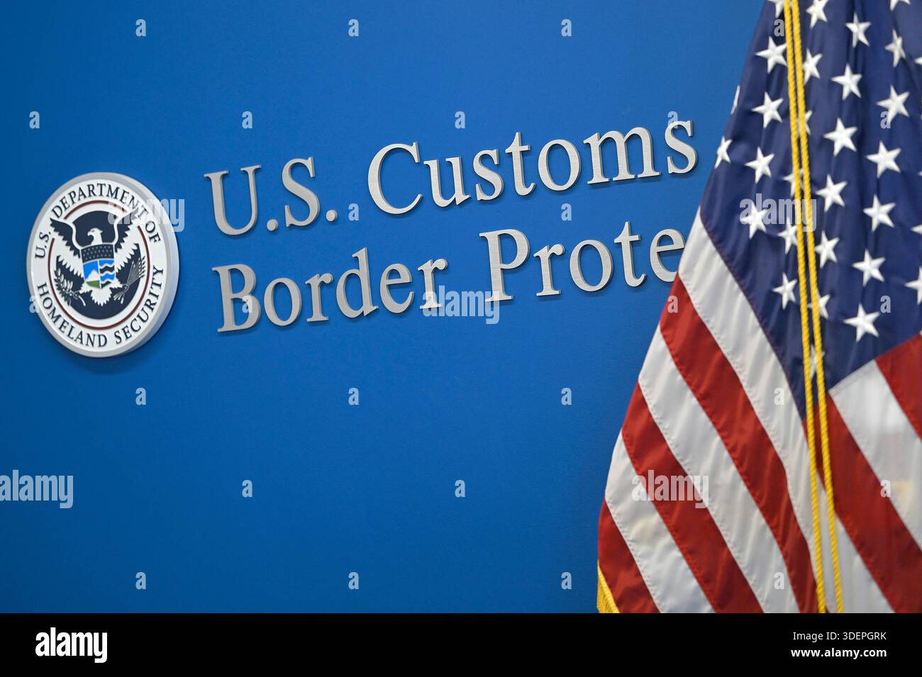 U.S. Customs & Border Protections press conference room at One World ...