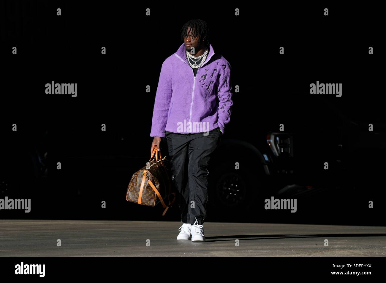 Cincinnati Bengals linebacker Demetrius Knight Jr. (44) arrives prior ...