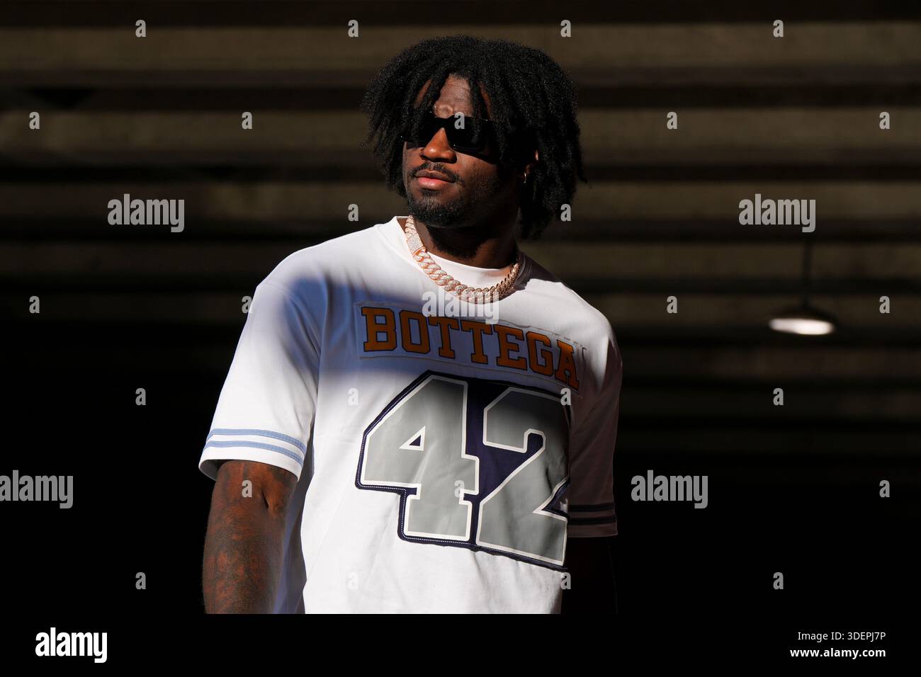 Cincinnati Bengals defensive end Shemar Stewart (97) arrives prior to ...