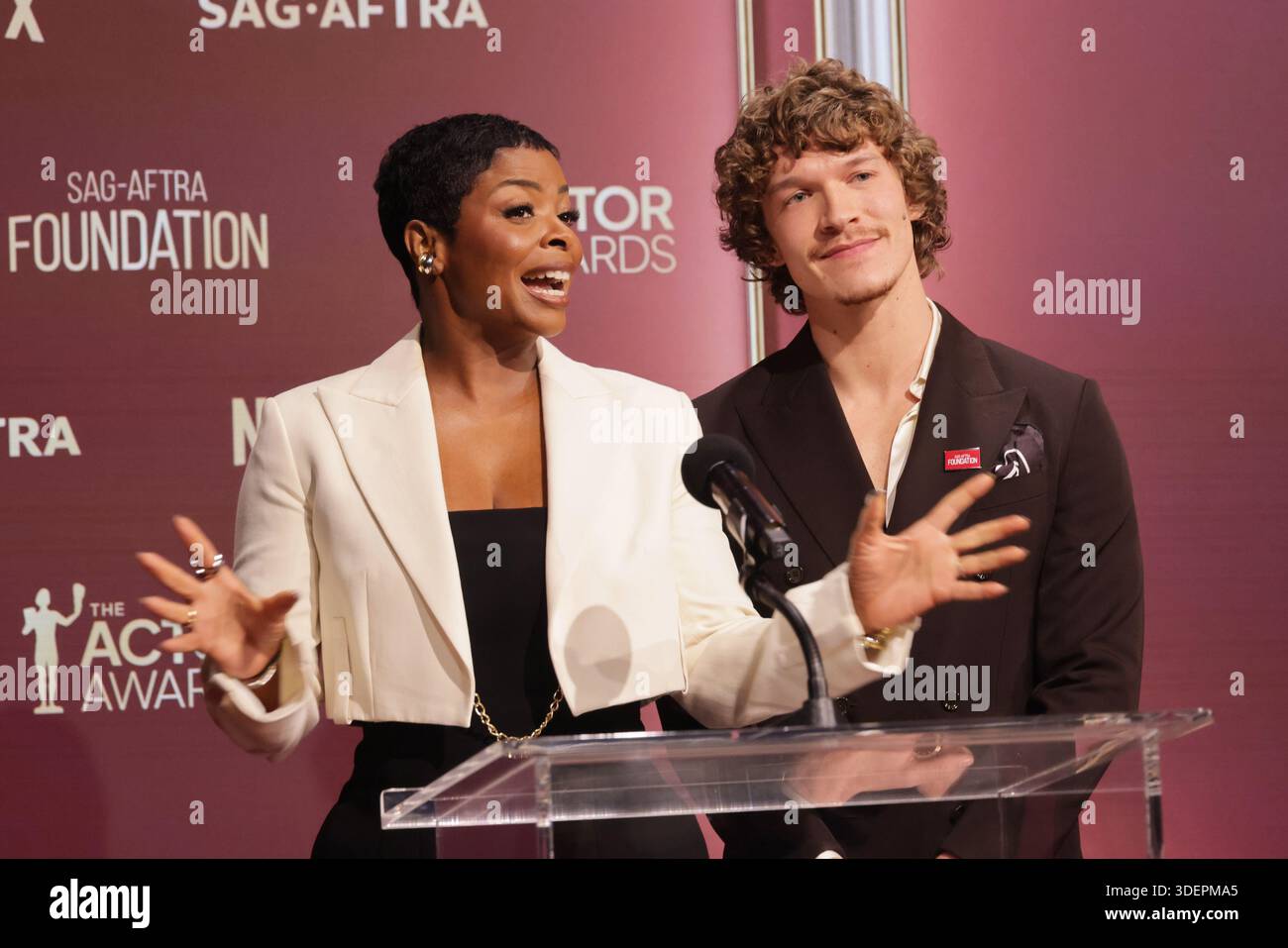 Janelle James and Connor Storrie at the 32nd Annual Actor Awards ...