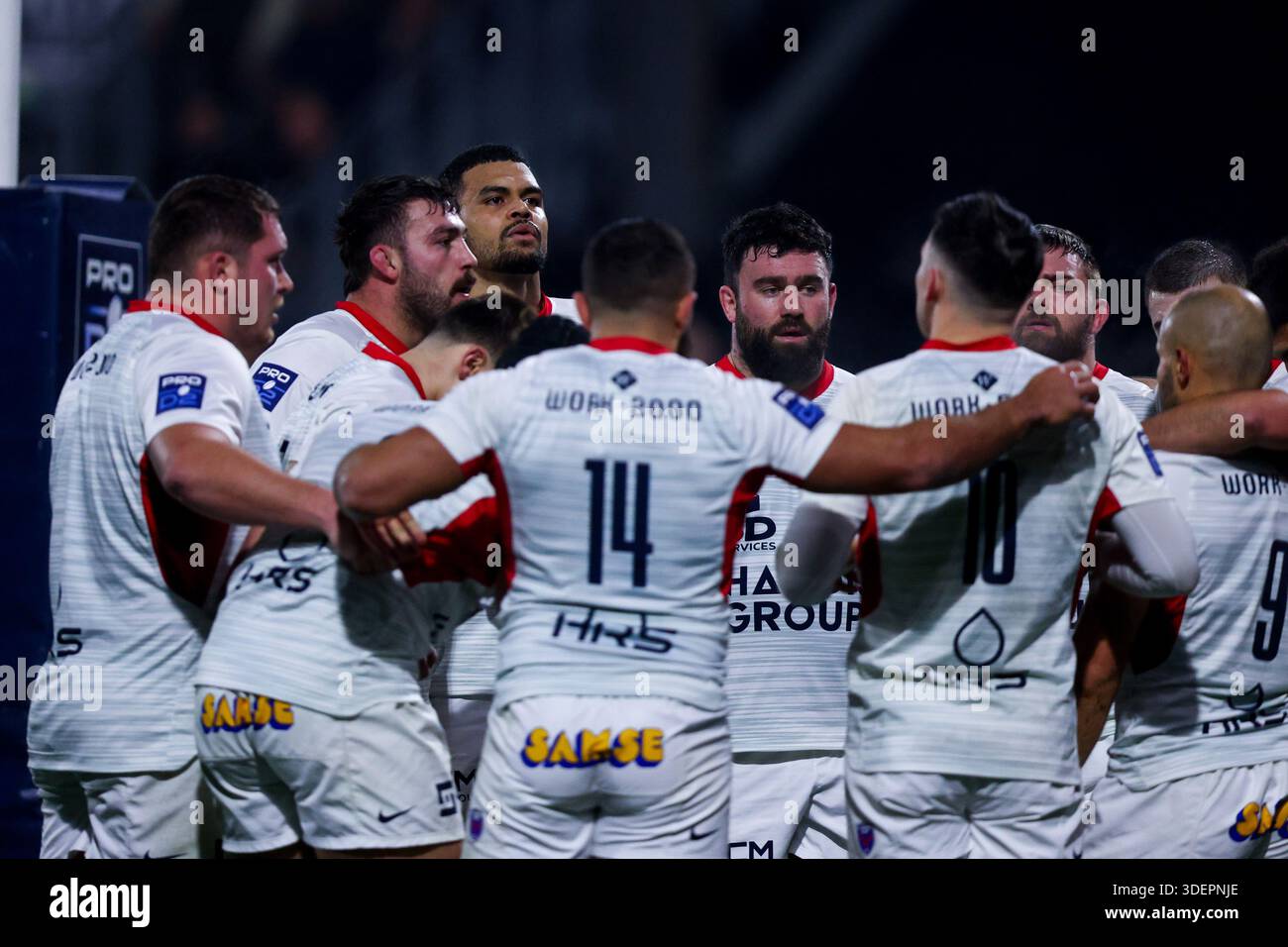 Team of Grenoble looks dejected during the Pro D2 match between Aix-en ...