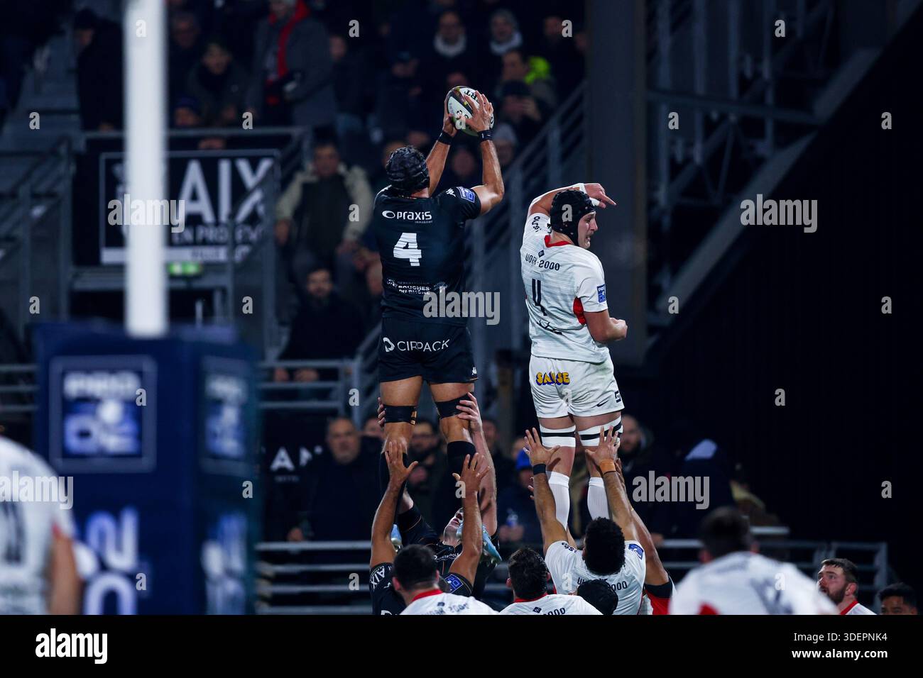 during the Pro D2 match between Aix-en-Provence and Grenoble on January ...