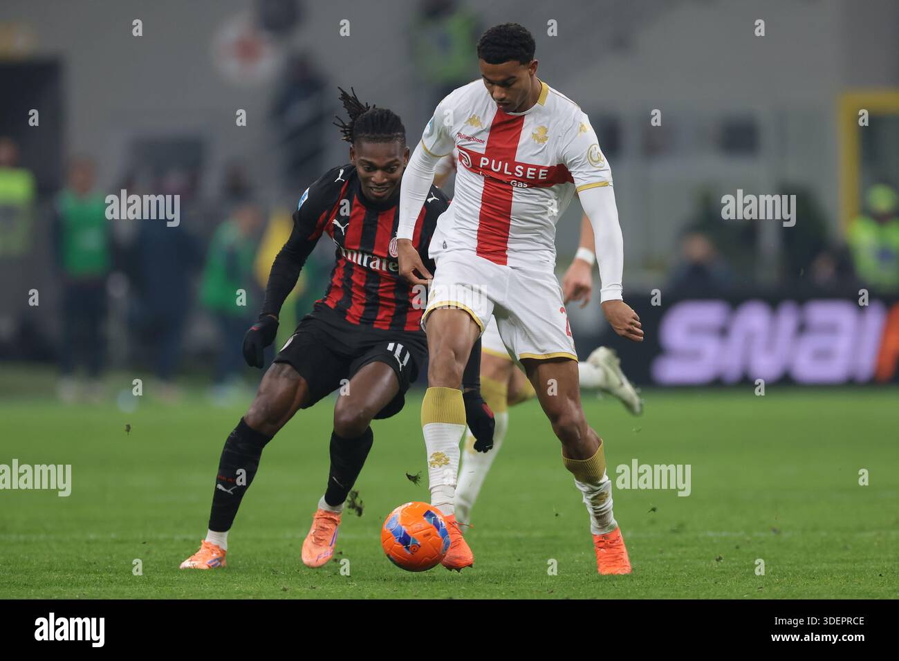 Milan, Italy, 8th January 2026. Alessandro Marcandalli of Genoa CFC is ...