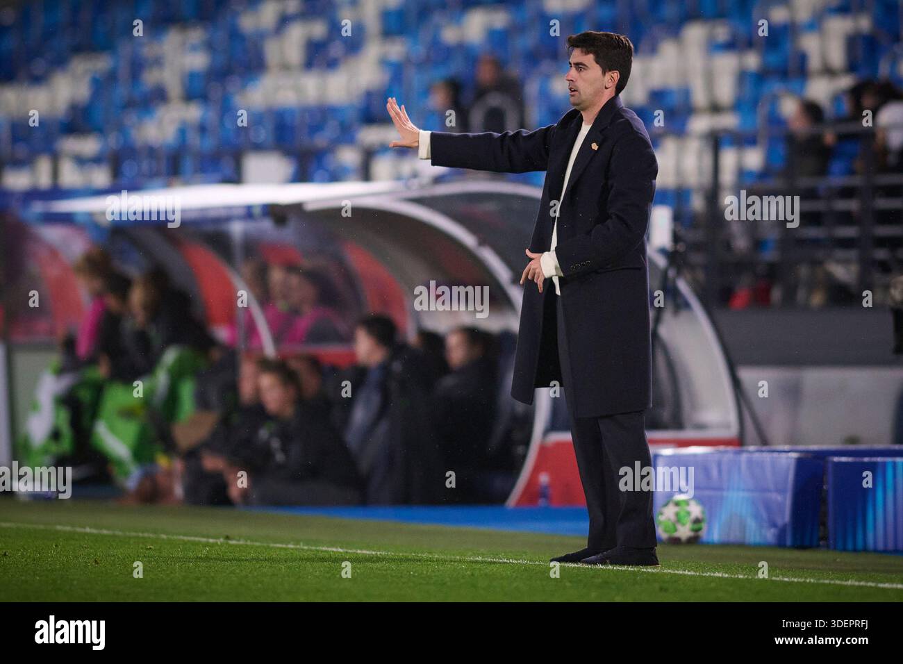 Real Madrid CF’s coach Pau Quesada during Women’s Champions League 2025 ...