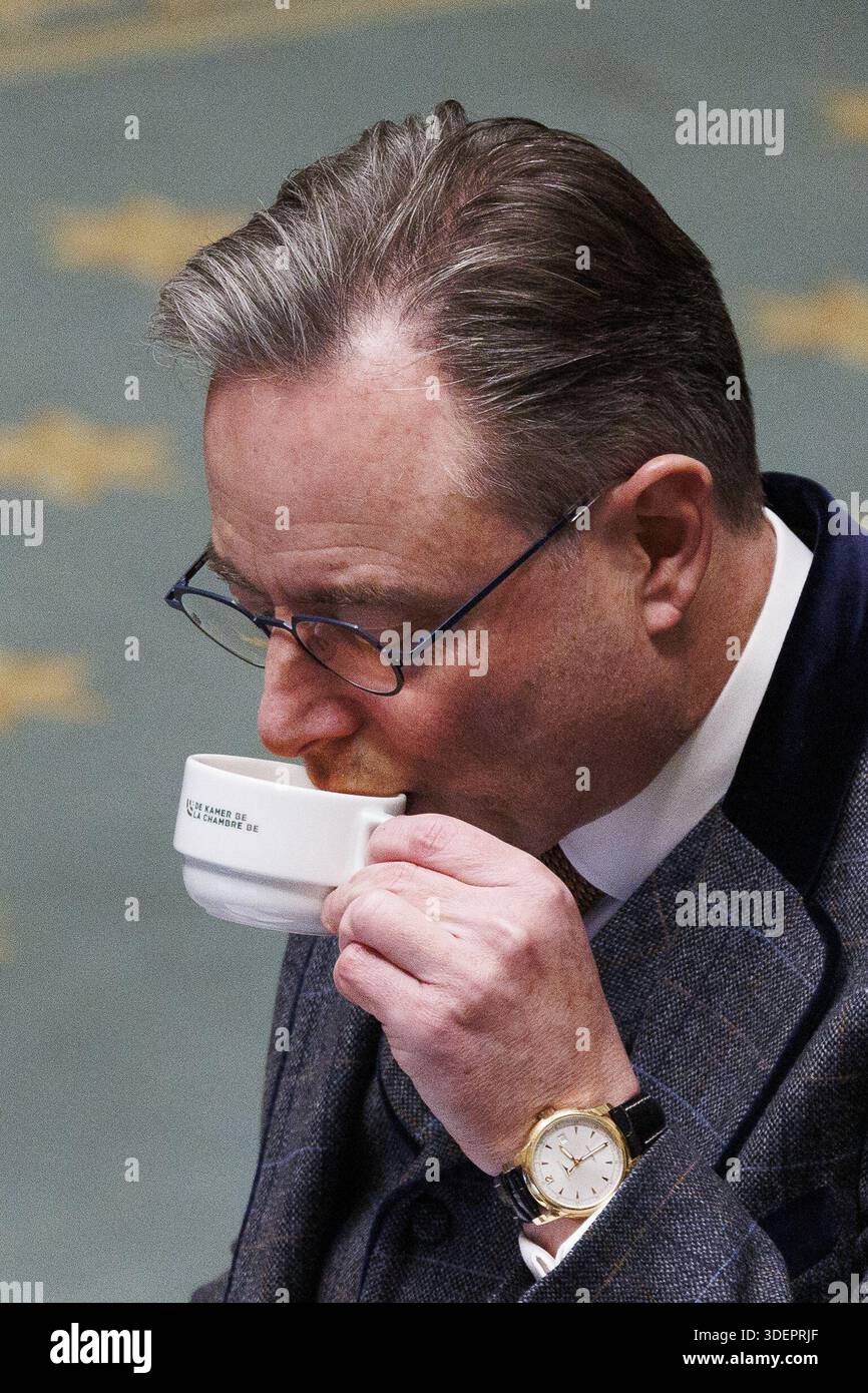 Prime Minister Bart De Wever pictured during a plenary session of the ...