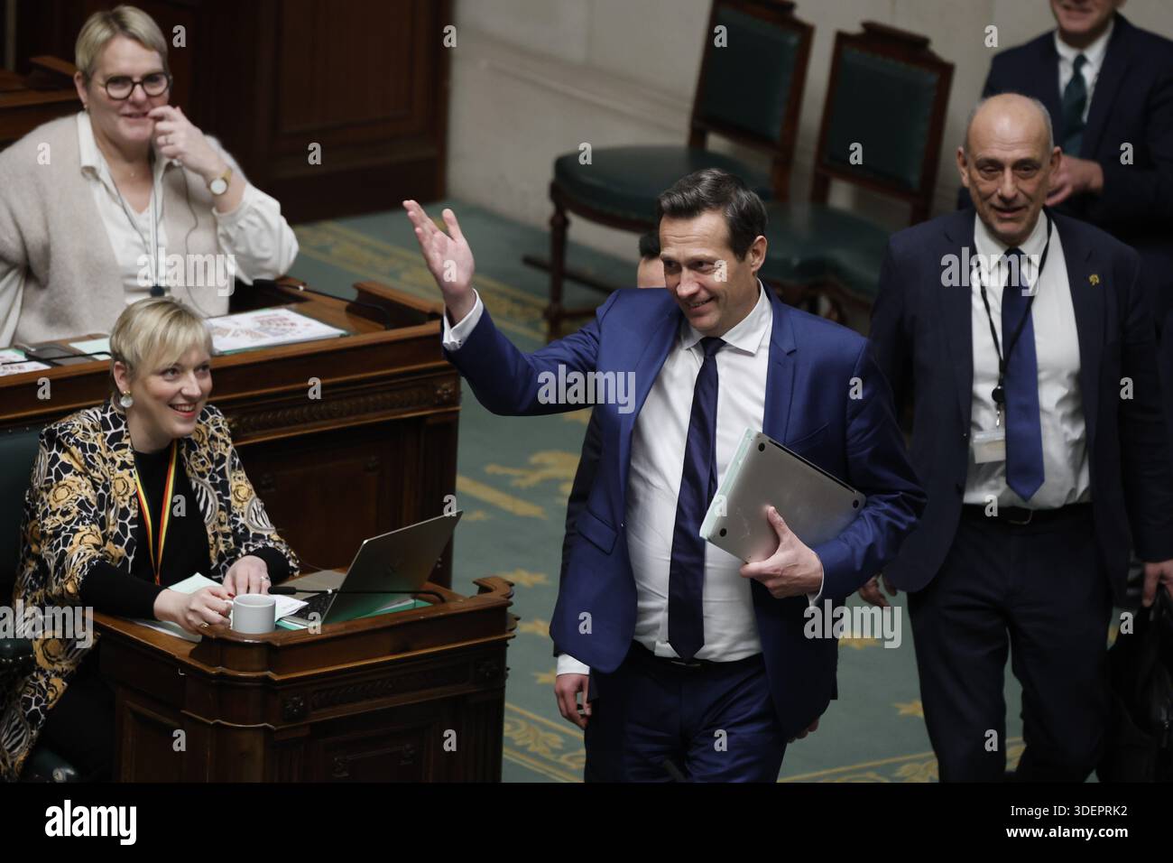 Les Engages' Michel De Maegd arrives for a plenary session of the ...