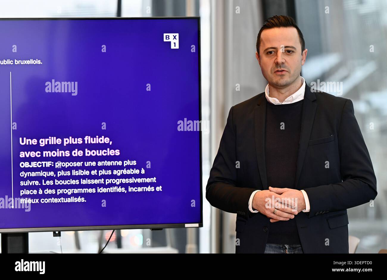 Arnaud Gabriel pictured during a press conference to present the BX1 ...