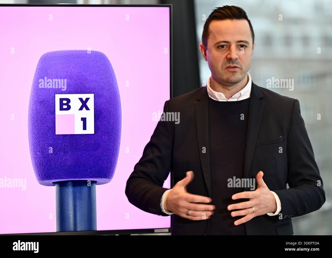 Arnaud Gabriel pictured during a press conference to present the BX1 ...