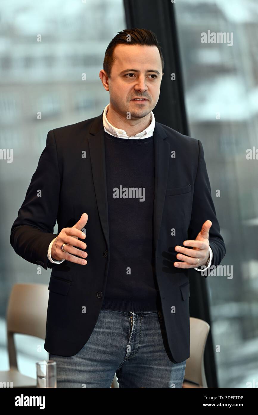 Arnaud Gabriel pictured during a press conference to present the BX1 ...